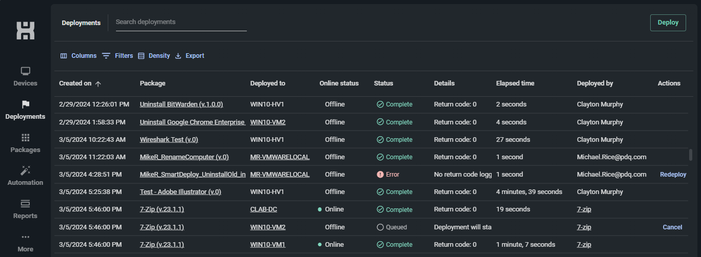 Deploying Packages – PDQ Connect Help Center